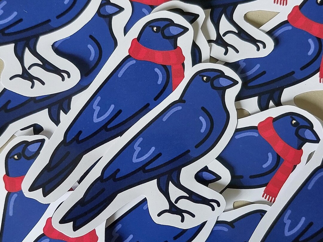 Cranky Cute Kawaii Crow Sticker - Etsy