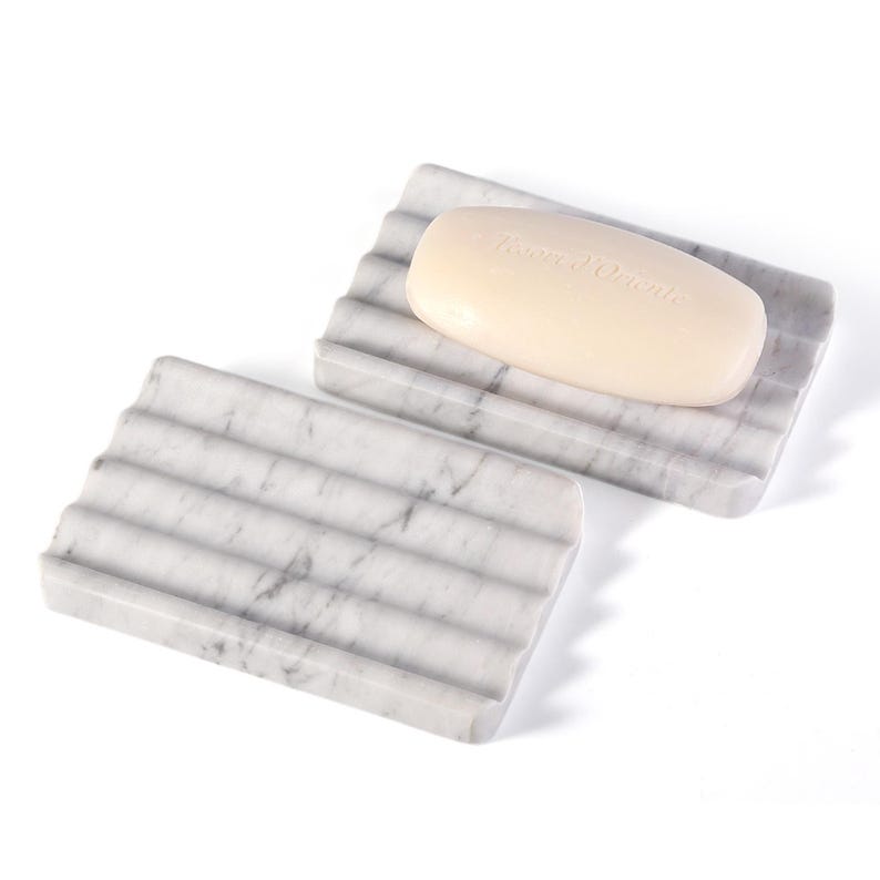 2PCS Natural Marble Soap Dish for Shower - Etsy