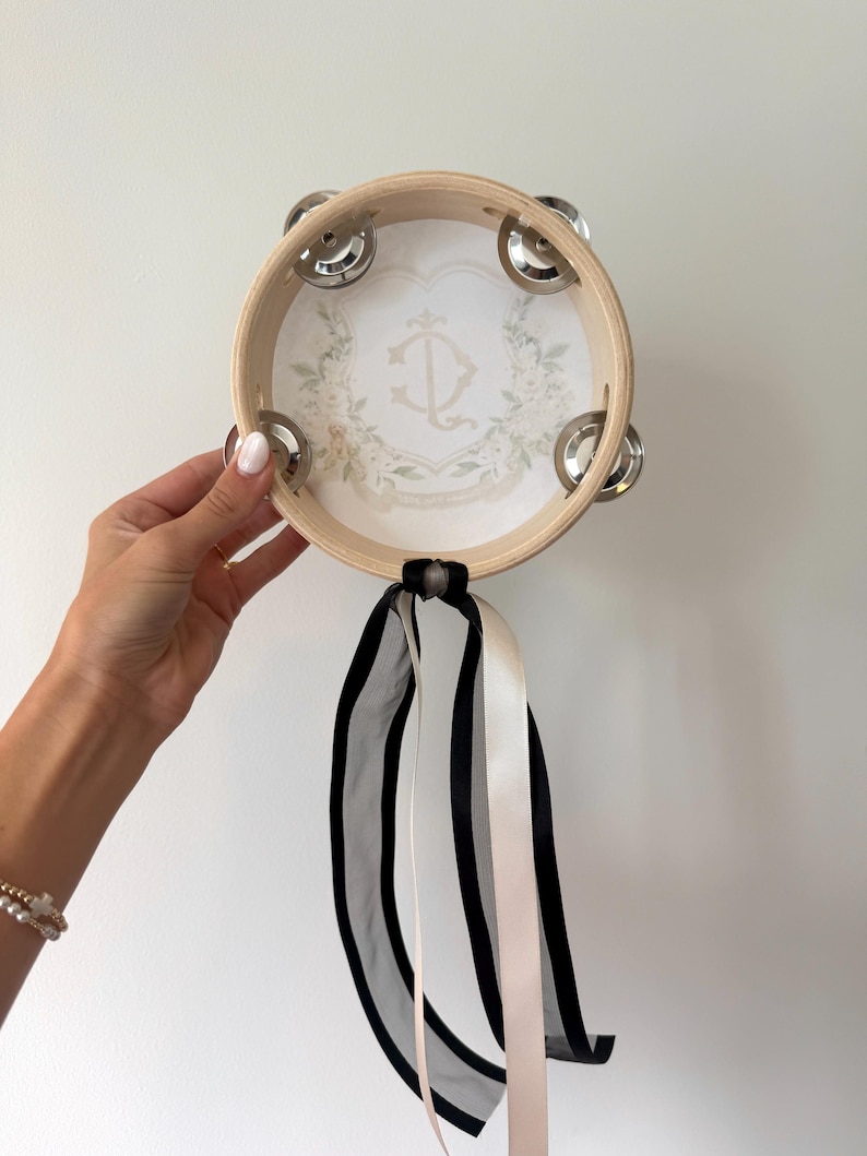Personalized Tambourine Wedding Favor | Custom Logo, Text, or Design ...
