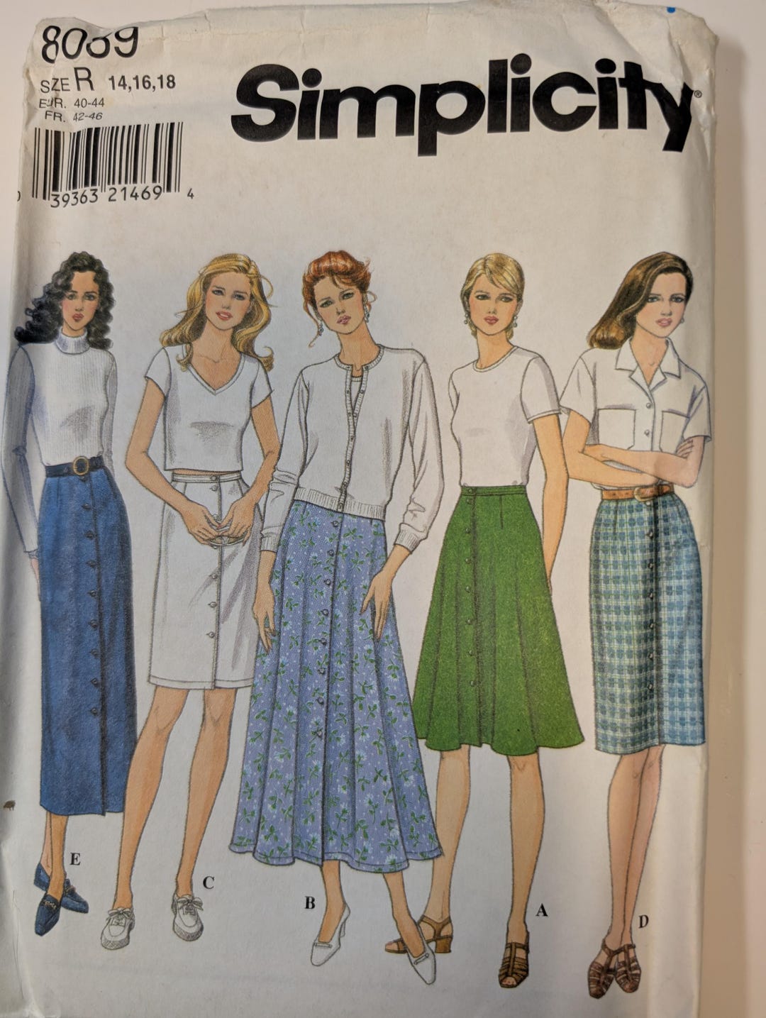Simplicity 8089 – Misses’ Skirt – Sewing Pattern – Sizes 14–18 & 20–24 ...