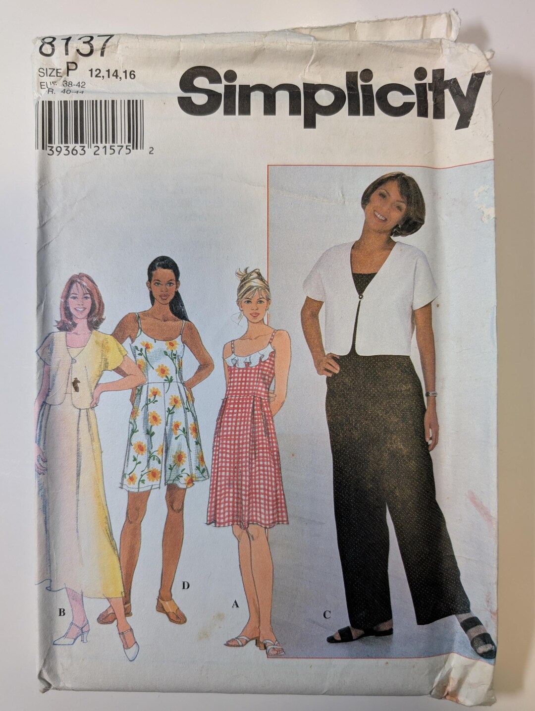 Simplicity 8137 – Misses’ Dress, Jacket & Pants – Sewing Pattern – Size ...