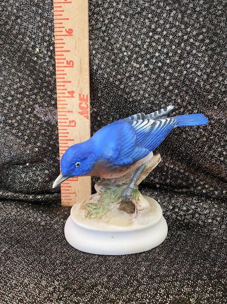 Vintage Lefton Bluebird Figurine - Etsy