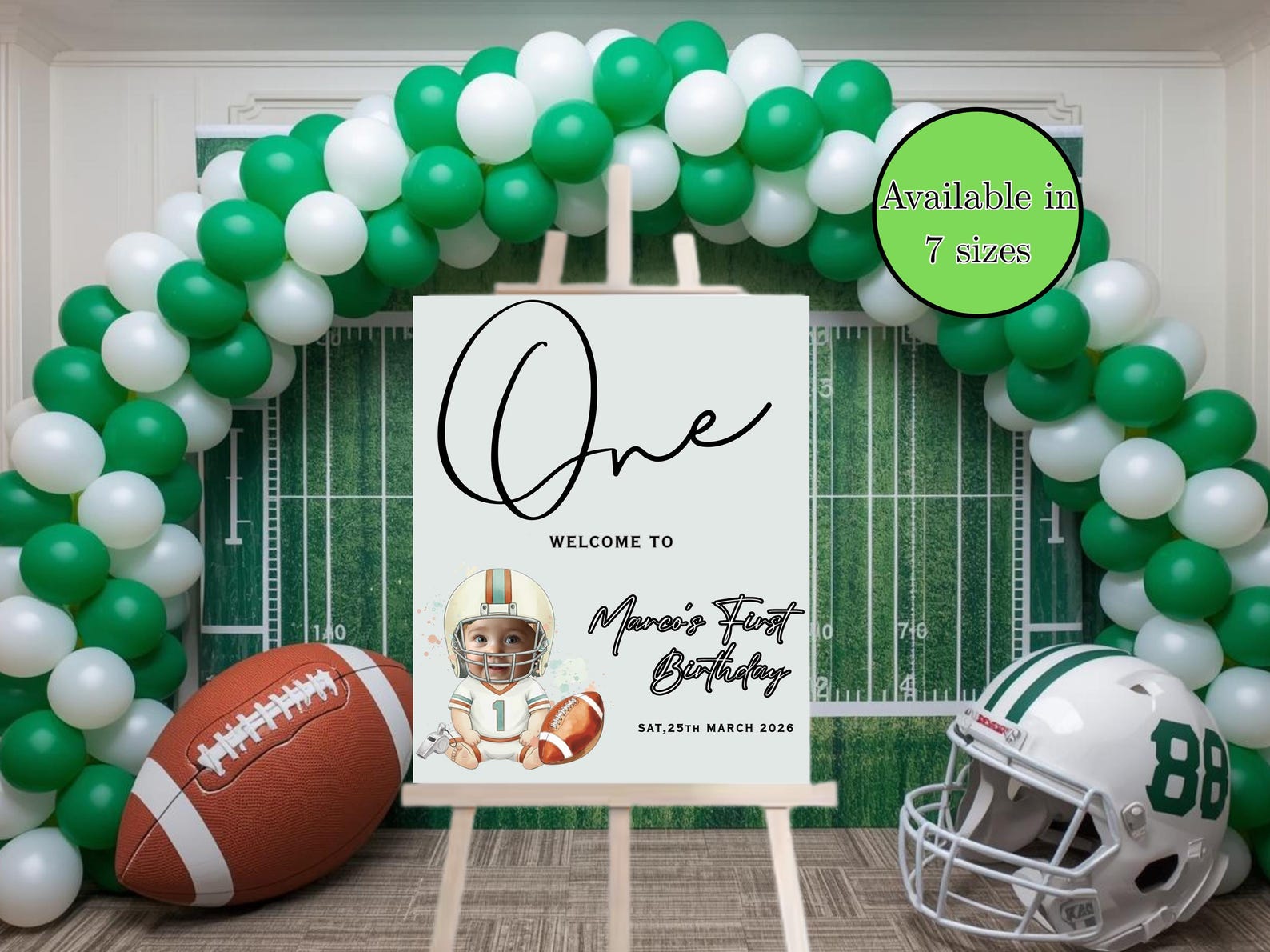 First Down Welcome Poster First Year Down Welcome Sign, Football 1st ...