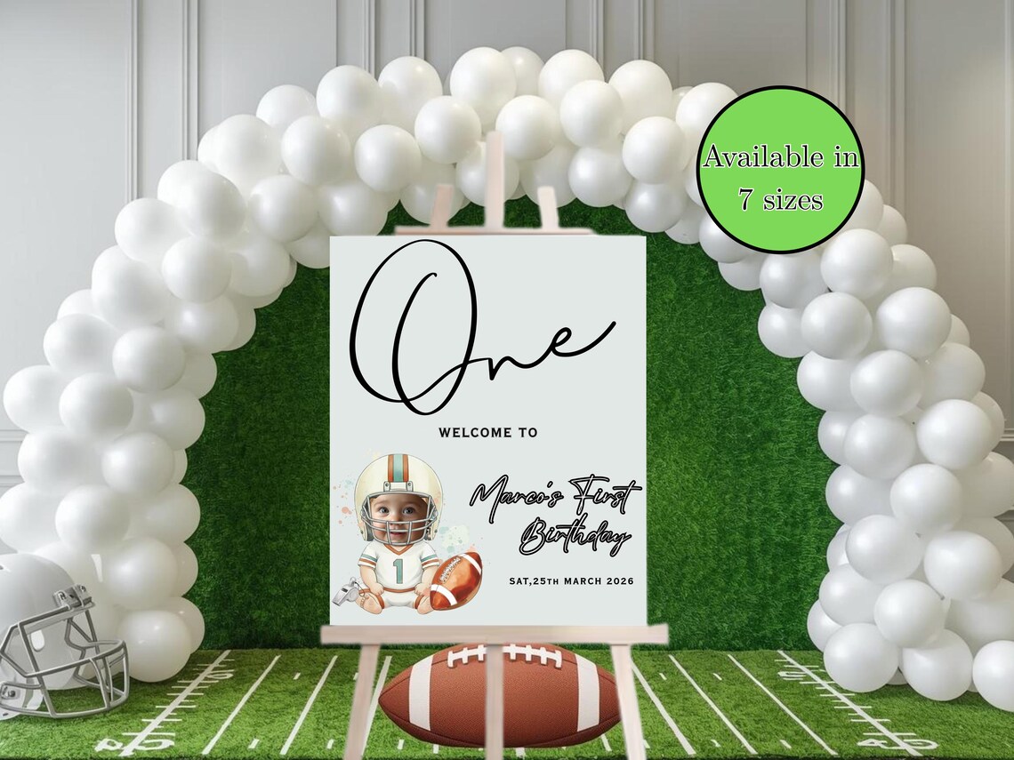 First Down Welcome Poster First Year Down Welcome Sign, Football 1st ...