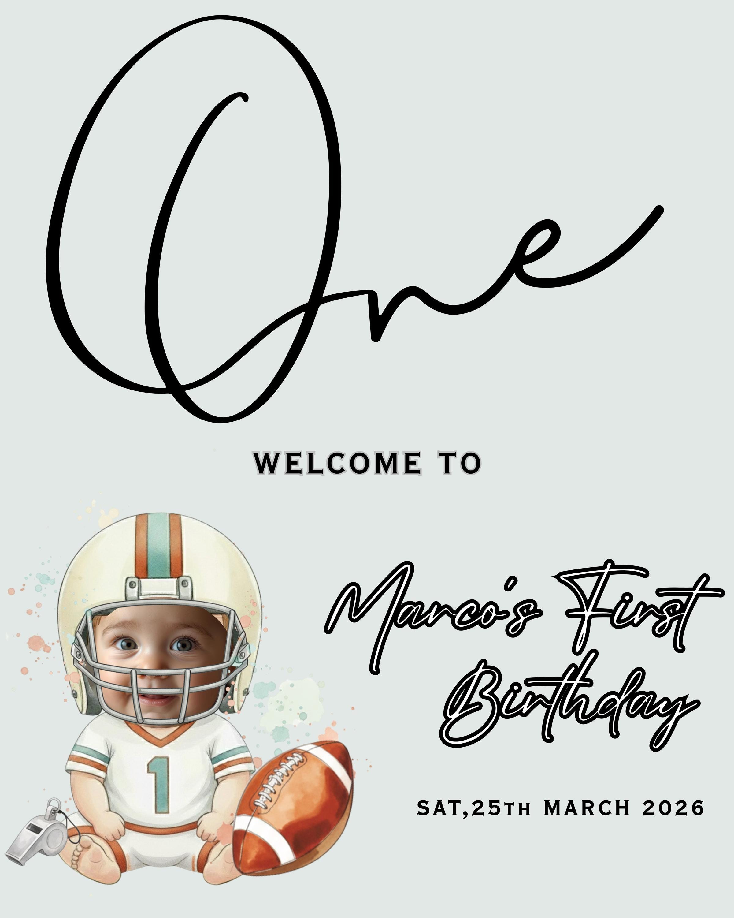 First Down Welcome Poster First Year Down Welcome Sign, Football 1st ...