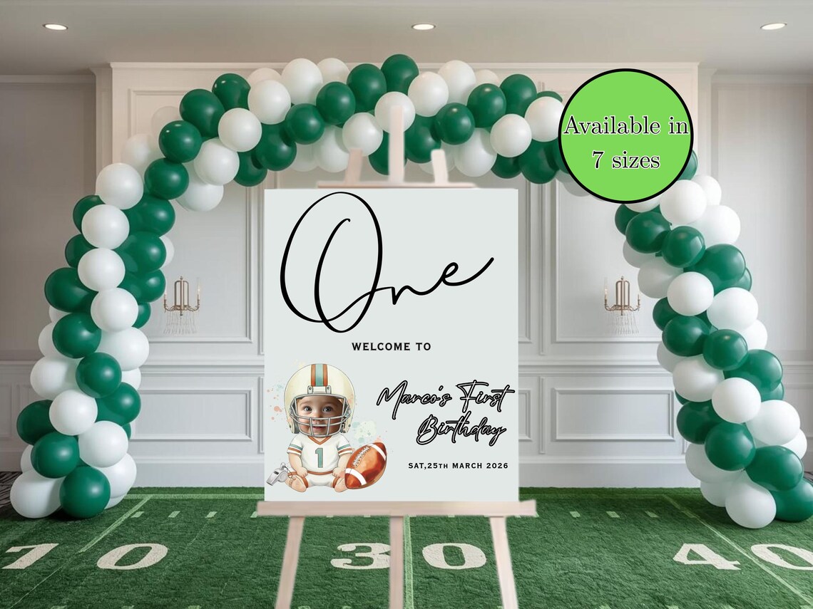 First Down Welcome Poster First Year Down Welcome Sign, Football 1st ...