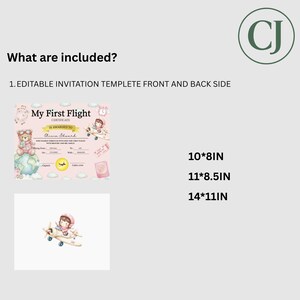 Cute Pink My First Flight Certificate Template, Baby's Very 1st Flight ...