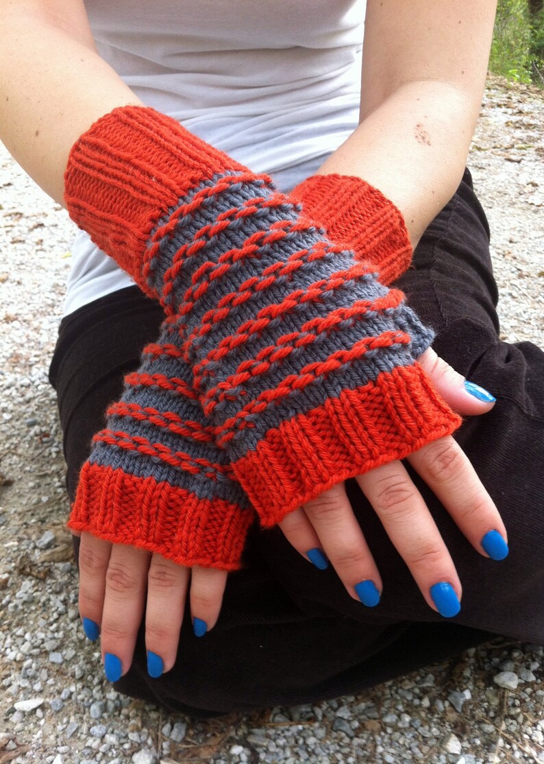 Knitting Pattern for Scrap Yarn: Cowl/mittens/fingerless Gloves Combo ...