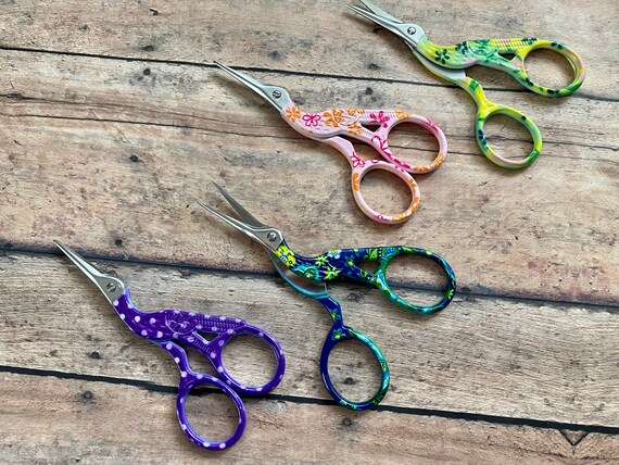 Colorful Crane Scissors Miniature Scissors for your | Etsy