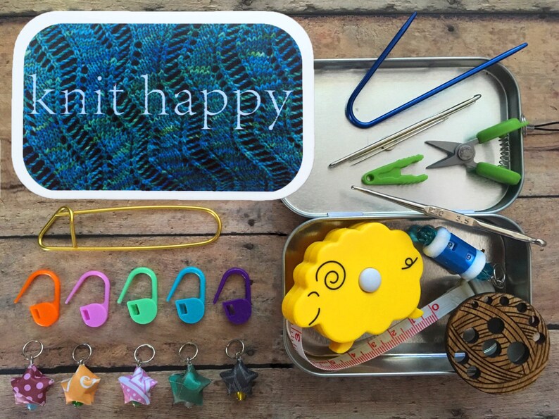 Knit Happy Knit Notions Box for Travel TSA Airplane Knit - Etsy