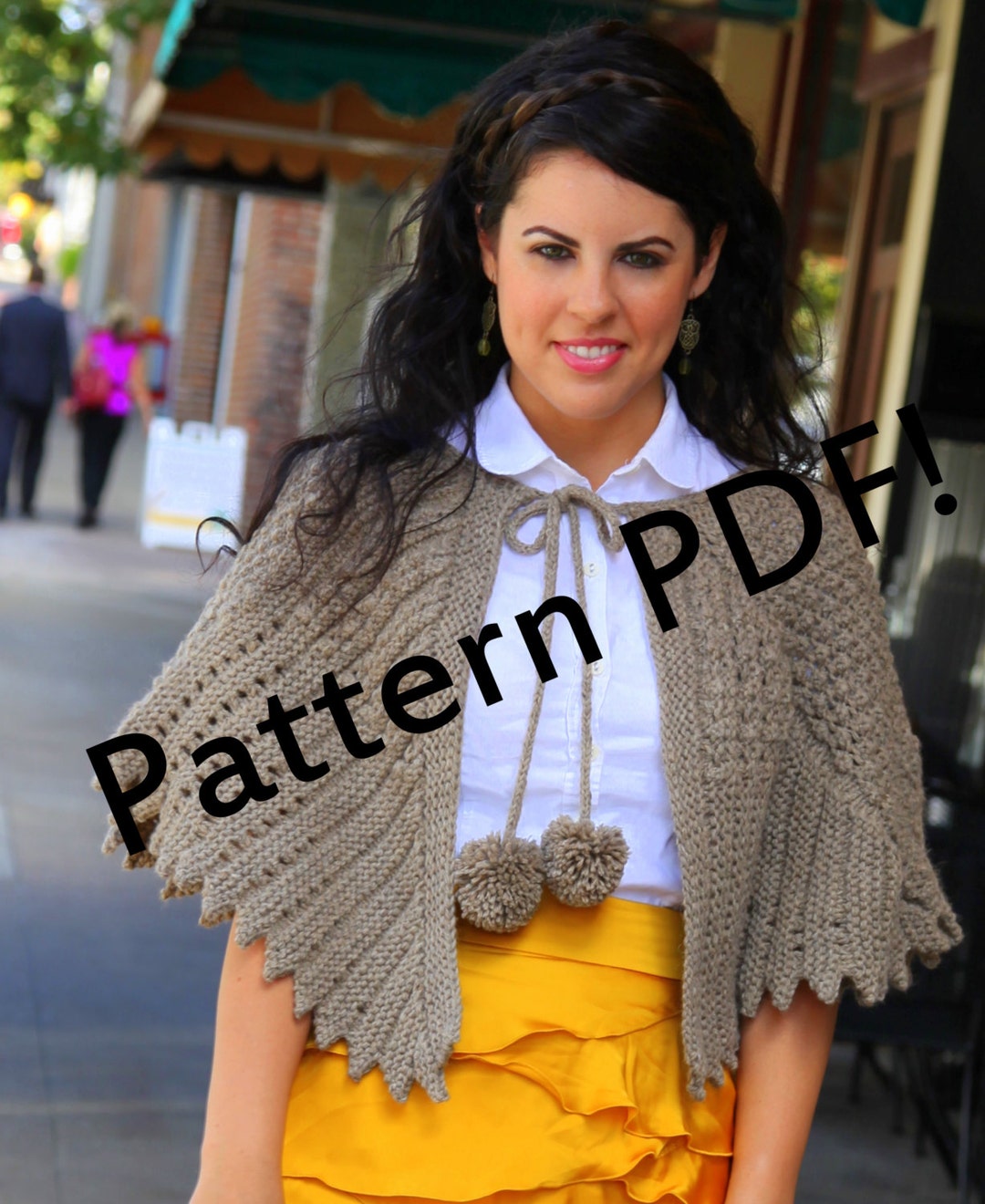 Vintage Capelet Knitting Pattern, Quick Knit in DK Weight Yarn, Vintage Style Capelet Accessory ...