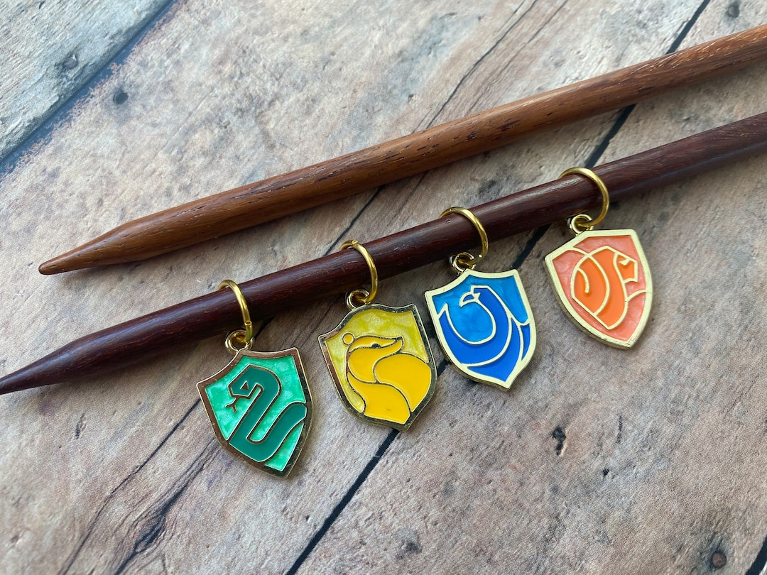 Magic School House Banner Stitch Marker Set, 4 Markers for Knitting or ...