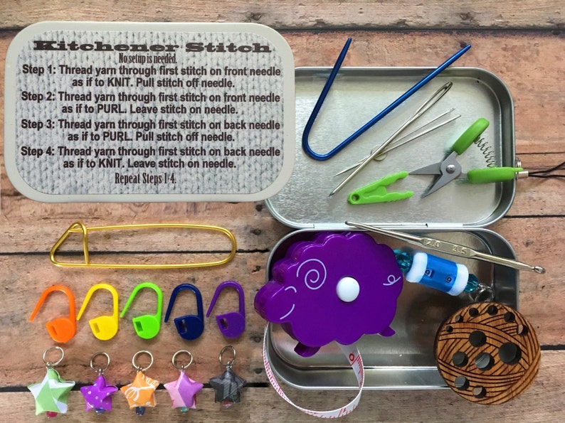 Learn to Knit Kitchener Stitch Knitting Cheat Sheet With - Etsy Canada