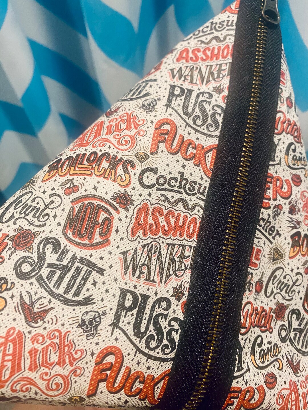 Knitting Project Bag, Curse Words Zipper Wristlet, Vinyl Triangle - Etsy