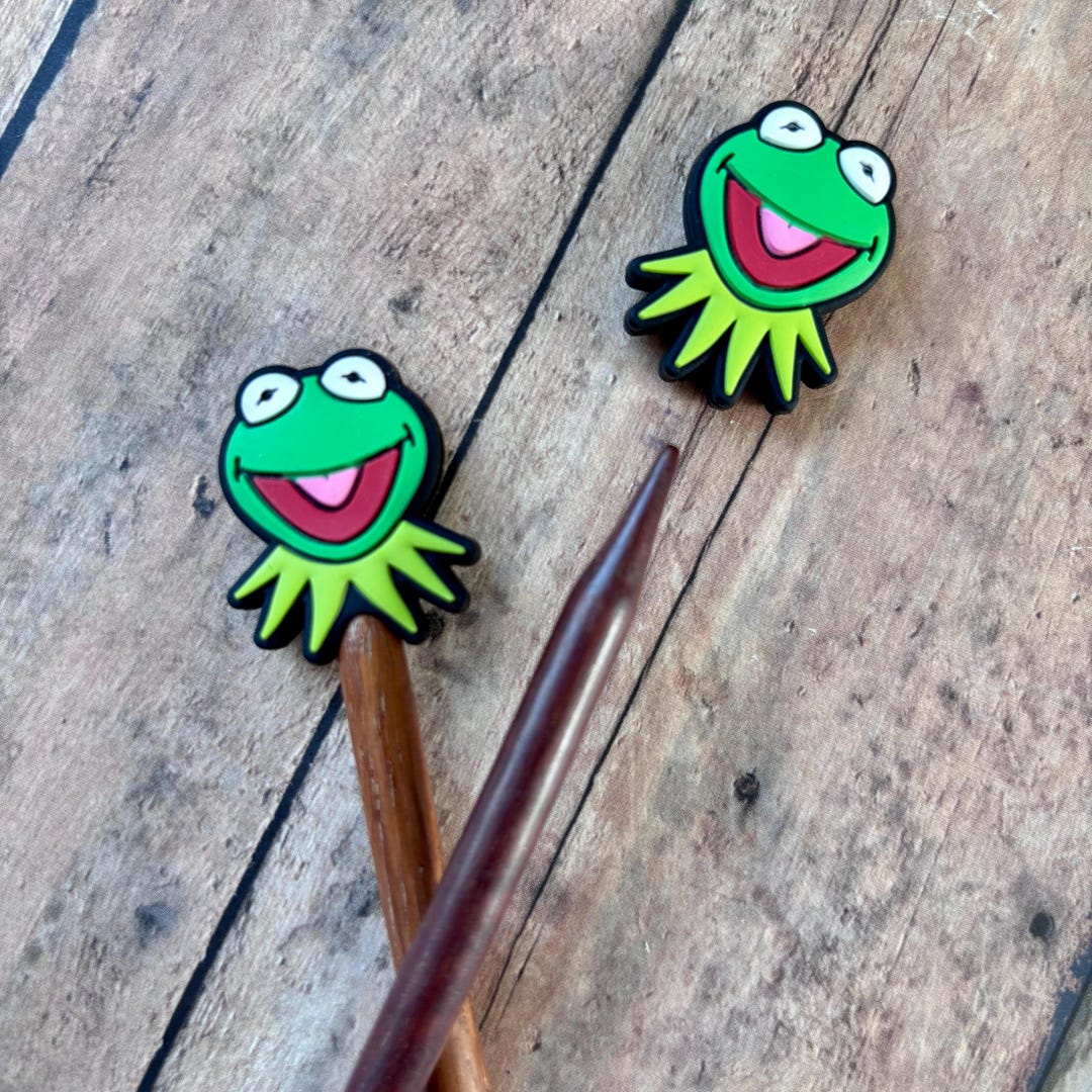 Muppet Frog Knitting Needle Point Protectors, Set of 2 Stitch Savers - Etsy