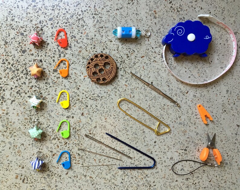 Knitting Notions Box | Travel/mini Accessories | Pink Rib - Etsy