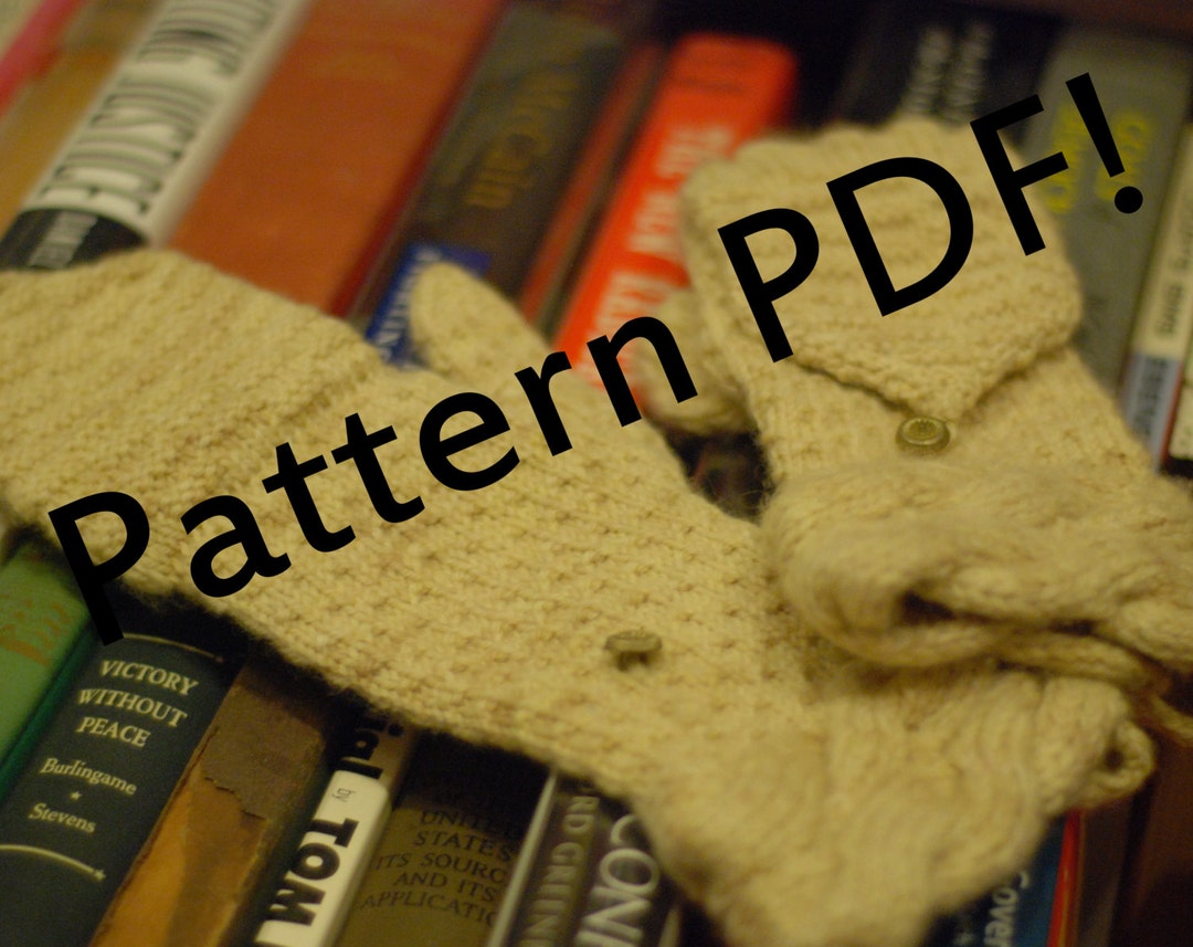 Knitting Pattern: Texting Mittens, Fingerless Gloves, Seamless Cabled ...