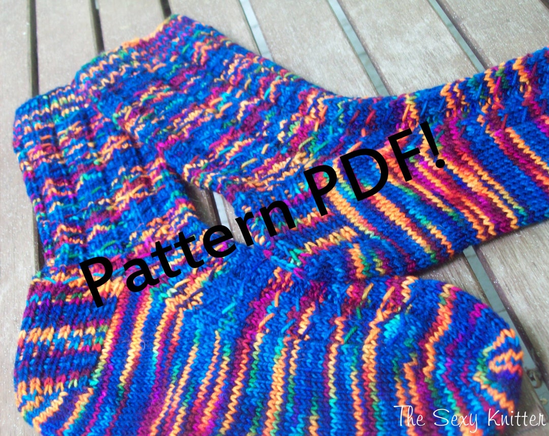 Sock Knitting Pattern: Slip Stitch Perfect for Variegated Yarn ...