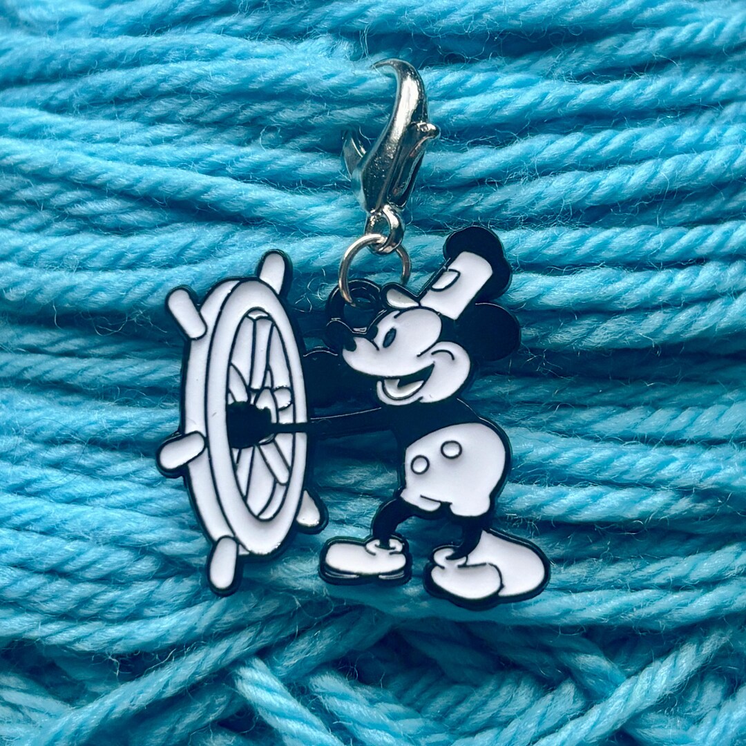 Steamboat Willie Mickey Mouse Progress Keeper, Zipper Pull, Purse Charm ...