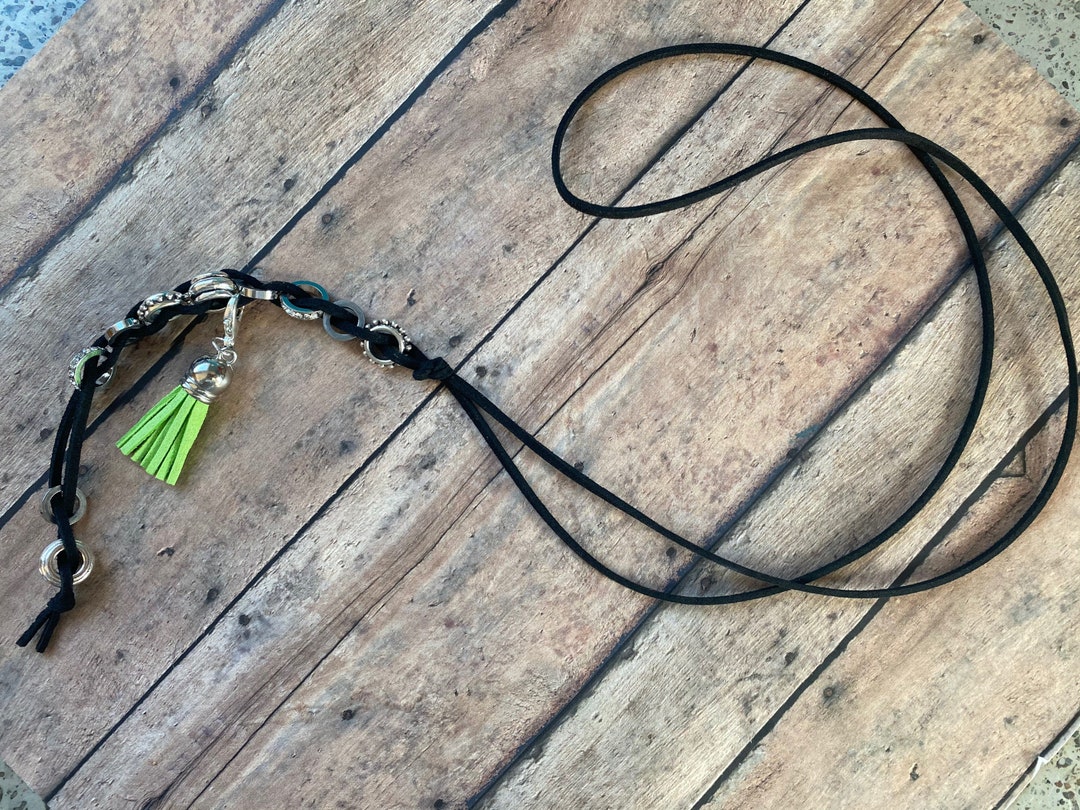 Handmade Vegan Leather Necklace Abacus Row Counter Necklace W/removable ...