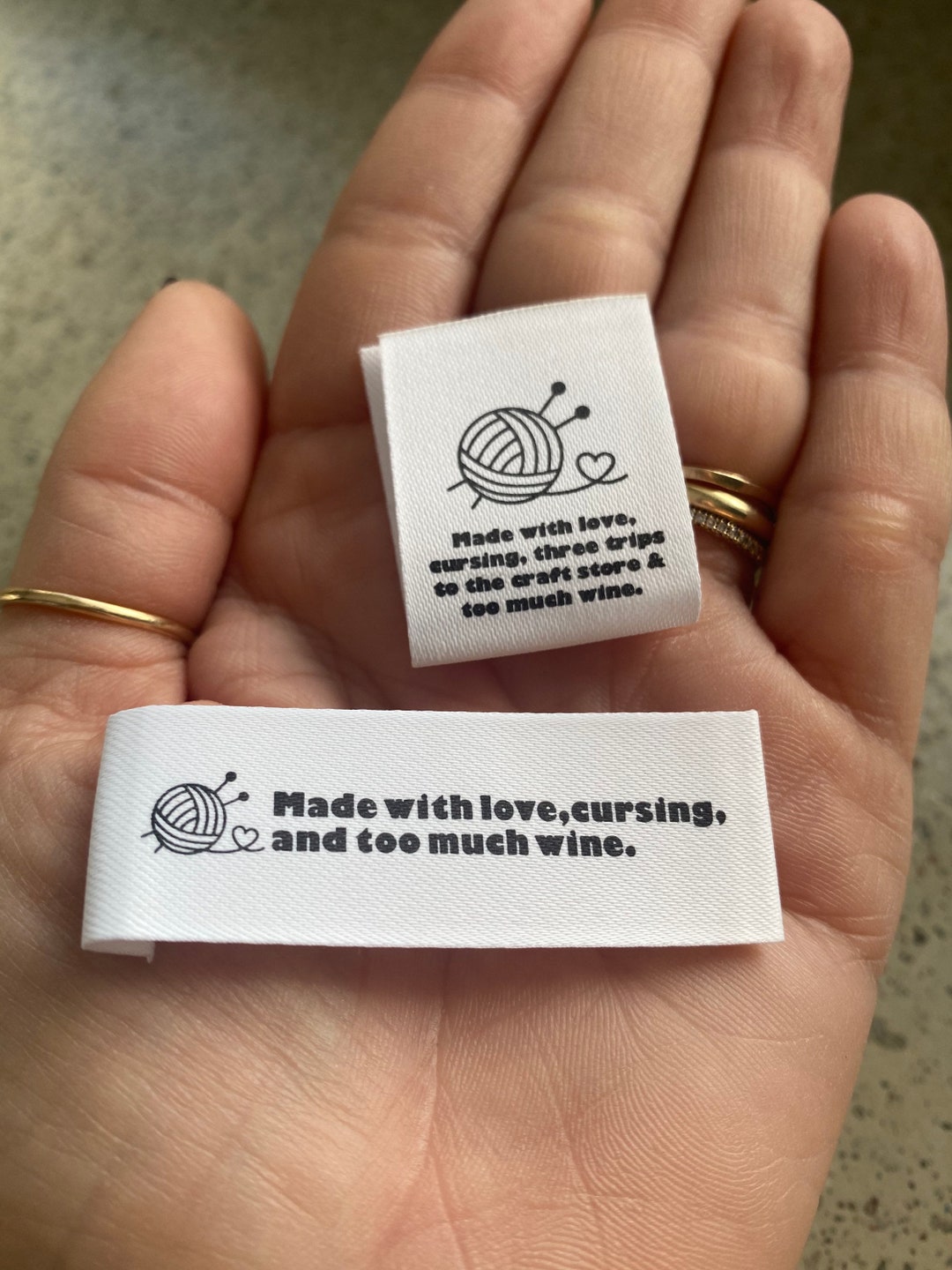 Handknit Labels for Knit Garments, Funny Sew in Label Set for Knitters ...