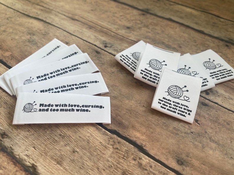 Handknit Labels for Knit Garments, Funny Sew in Label Set for Knitters ...