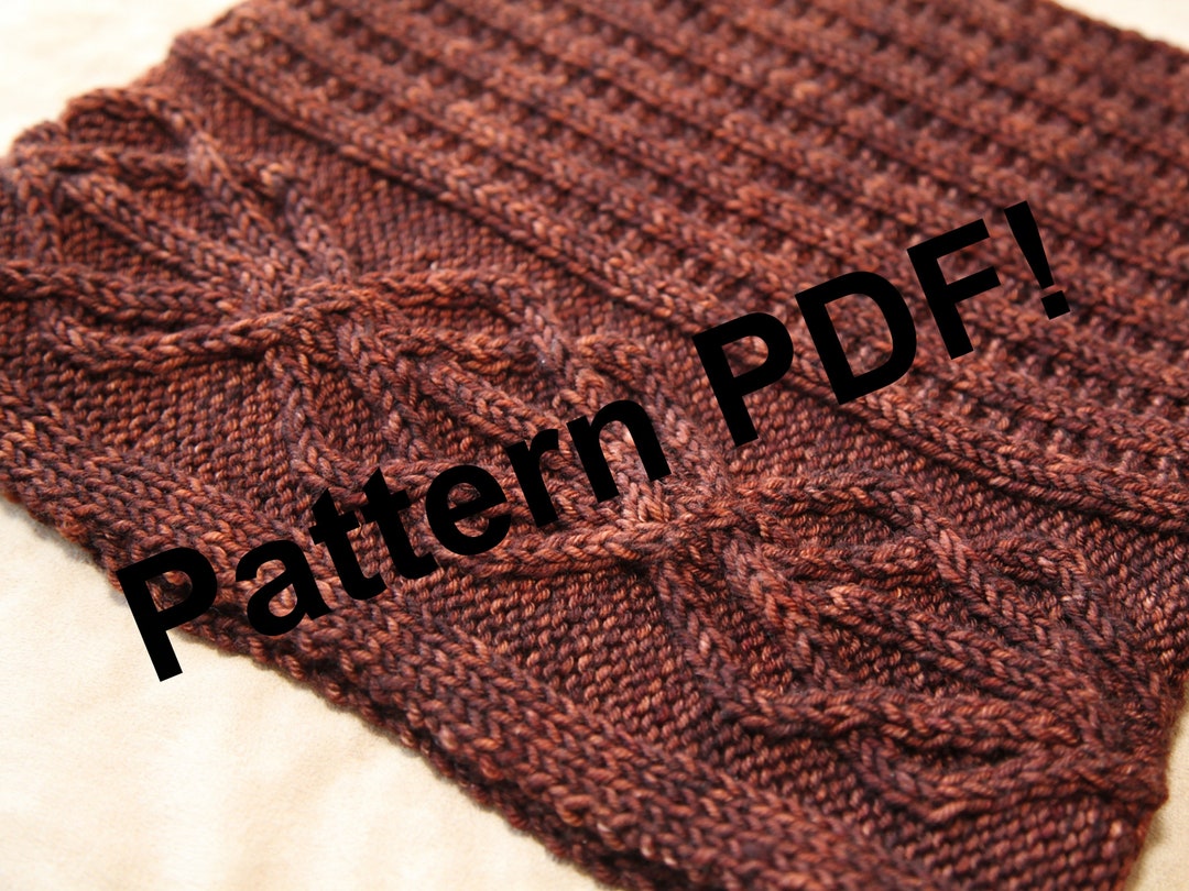 One Skein Knitting Pattern: Worsted Weight Cabled Cowl - Etsy