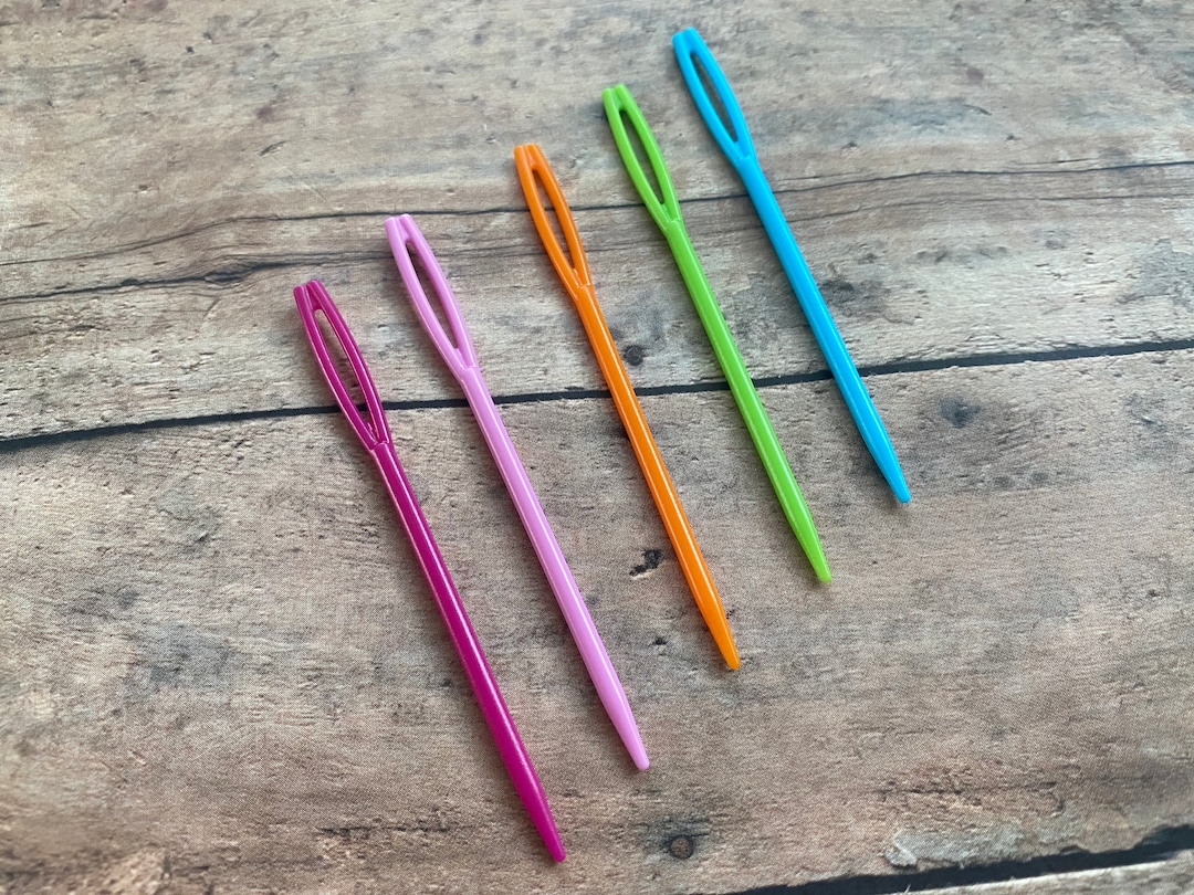 Bright Plastic Darning Needles - Set of 5 for Your Knitting, Crochet, or Plastic Canvas Bag - Etsy