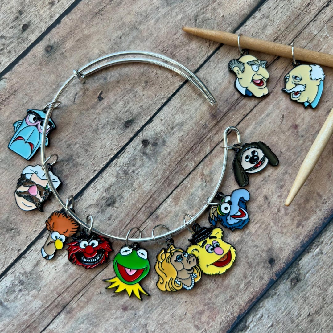 Muppets Stitch Marker Bracelet, Set of 11 Markers for Your Knitting or ...