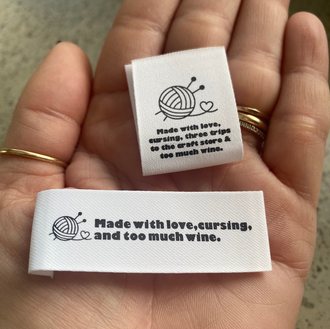 Handknit Labels for Knit Garments, Funny Sew in Label Set for Knitters ...