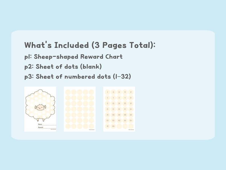 Sheep-themed Printable Reward Chart + Bonus Sticker Sheets | A4 & US ...