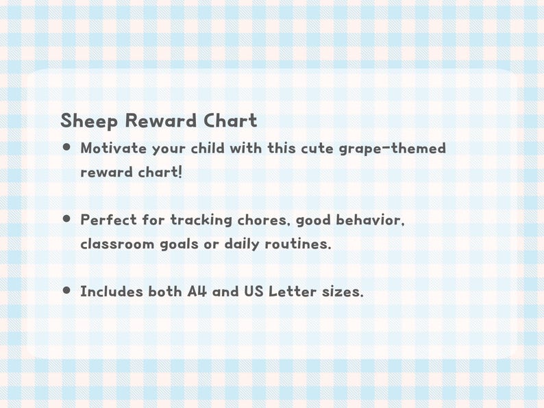 Sheep-themed Printable Reward Chart + Bonus Sticker Sheets | A4 & US ...