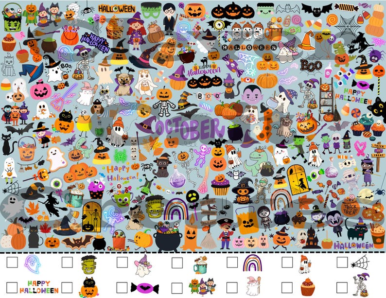 Halloween Ispy Worksheets: Spooky Printable Game for Kids (PDF Download ...