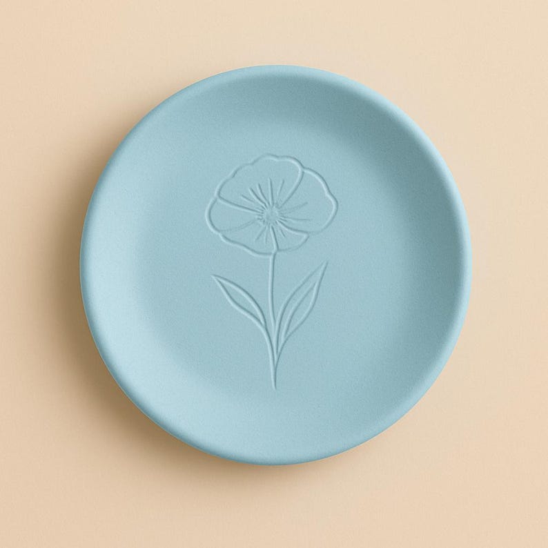 Poppy Plate – Handmade Ceramic Side or Dessert Plate – Poppies for P ...