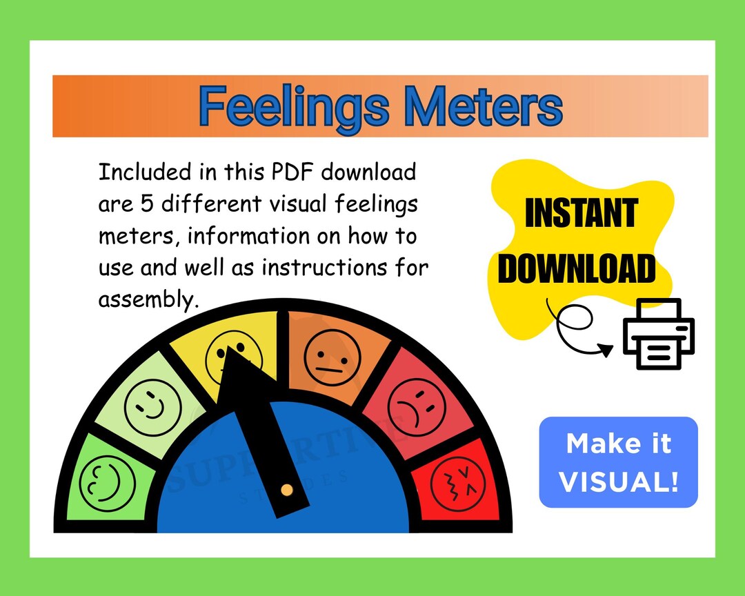 A Feelings Meter is a Valuable Visual Tool to Assist Students With ...