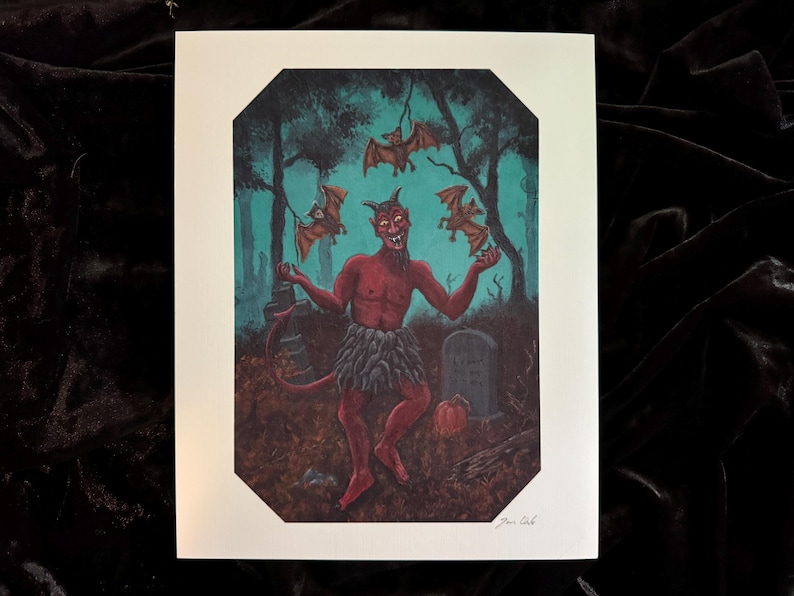 Old Scratch Halloween Devil Fine Art Print / Unique Gothic and Vintage ...