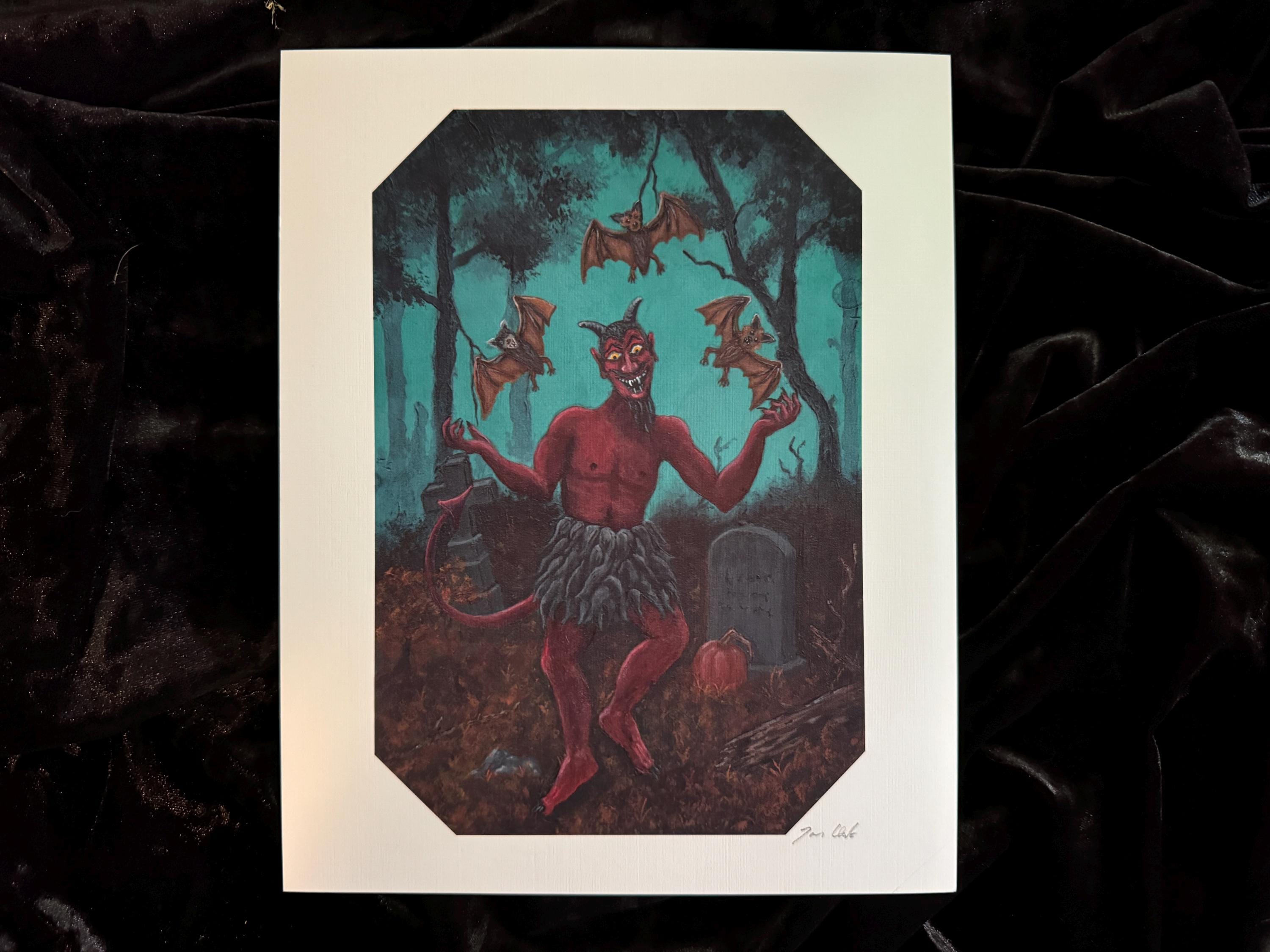 Old Scratch Halloween Devil Fine Art Print / Unique Gothic and Vintage ...