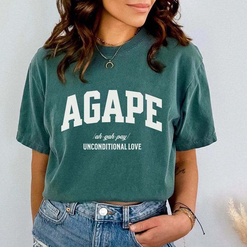 Agape Comfort Colors Christian Tshirt, Love Like Jesus, Christian ...