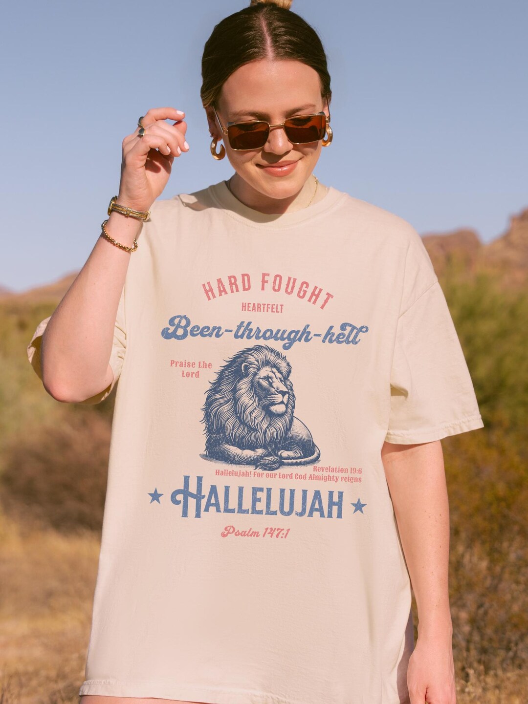 Hard Fought Hallelujah Shirt, Christian T-shirt, Psalm T Shirt ...