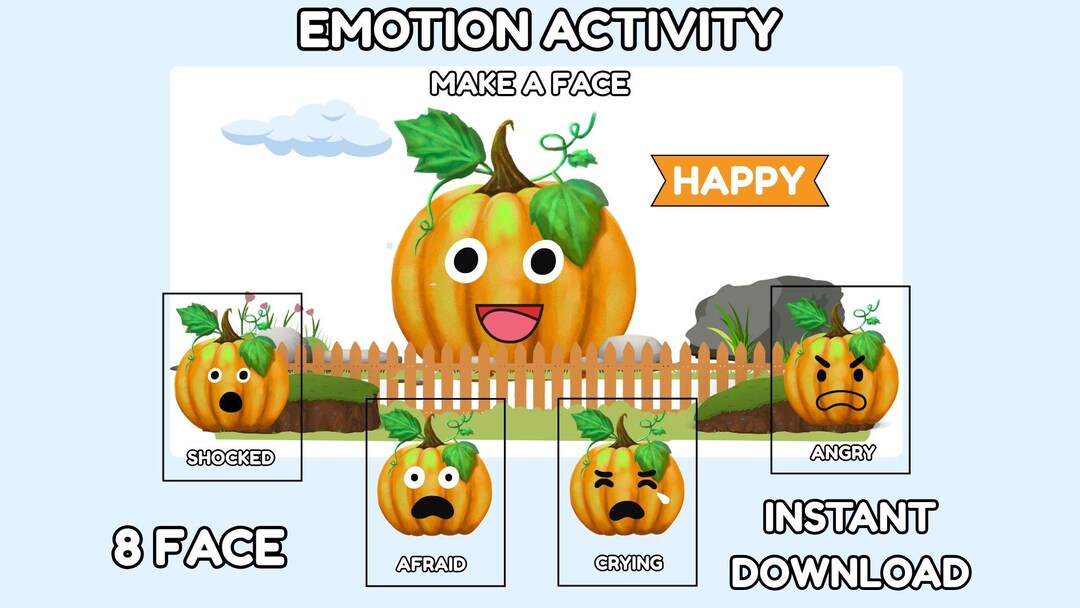 Pumpkin Emotions Activity Toddler Activities Feelings Chart Homeschool ...