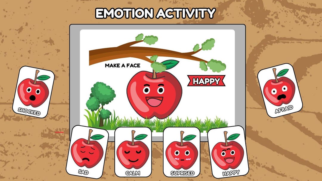 Apple Emotions Activity Behavior Chart for Kids Print Toddler ...