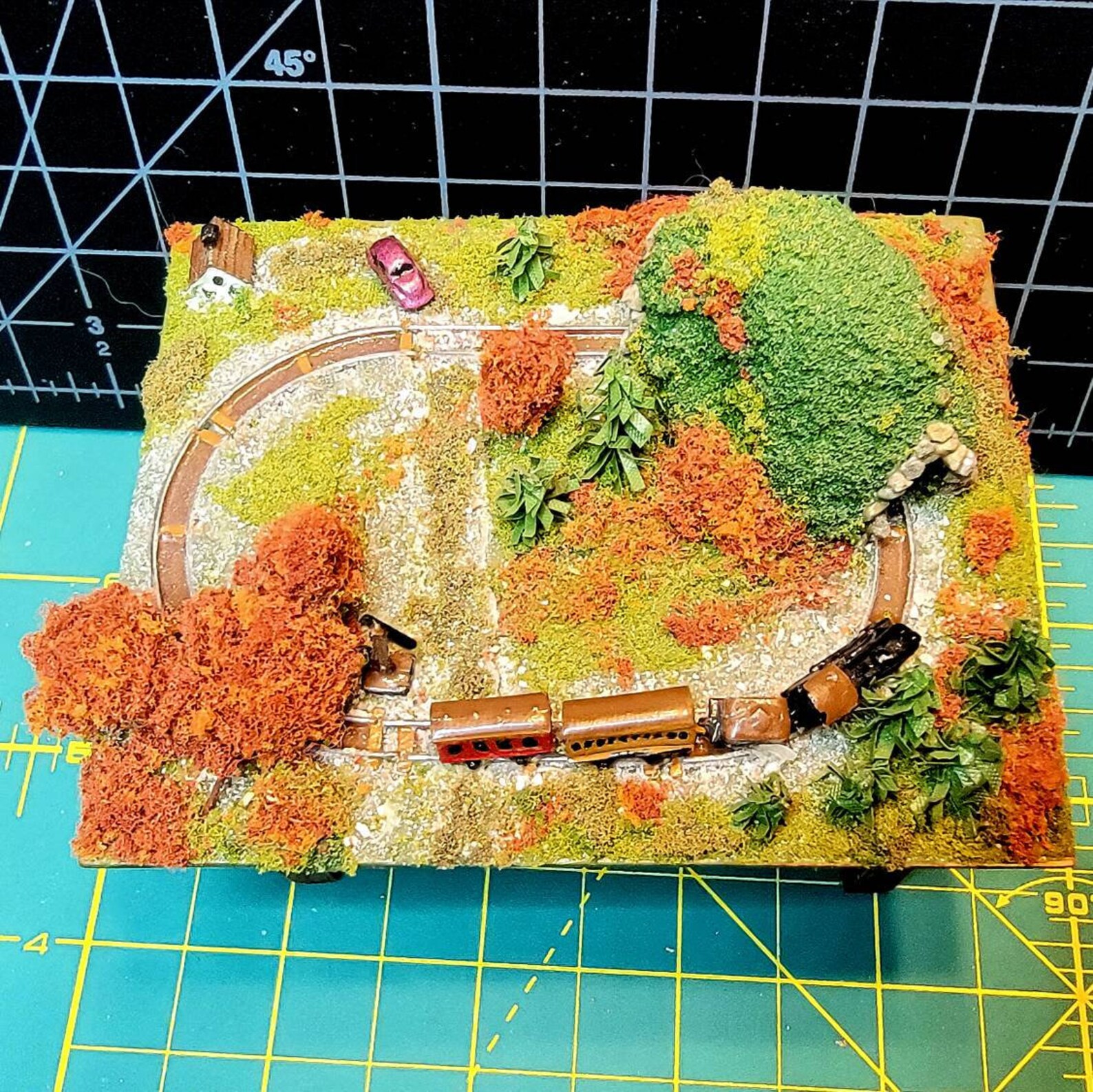 Small 1:44 scale train track diorama on a 1 inch scale | Etsy