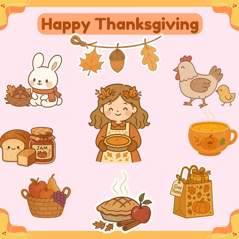 Kawaii Thanksgiving - Etsy