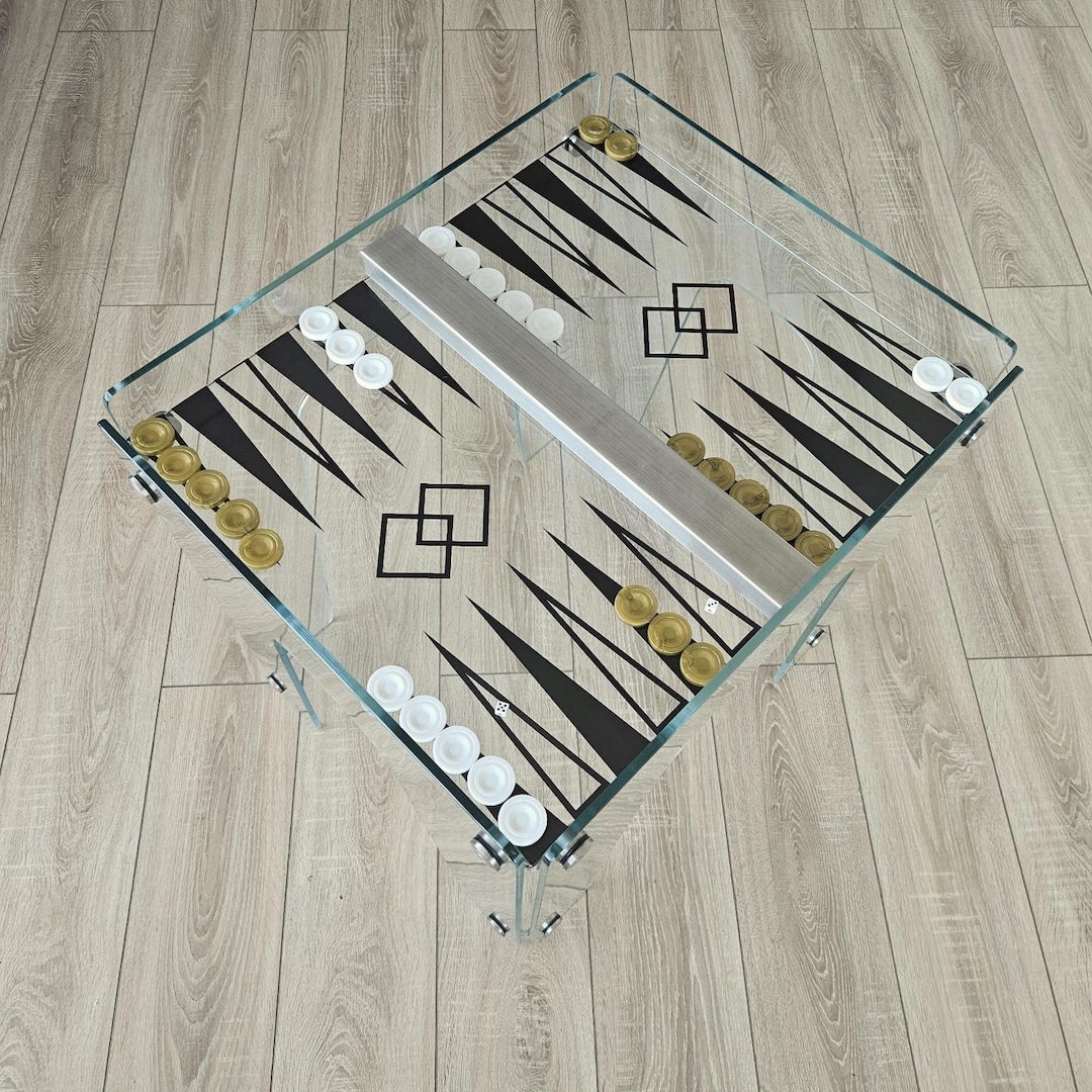 Glass Backgammon Table - Etsy