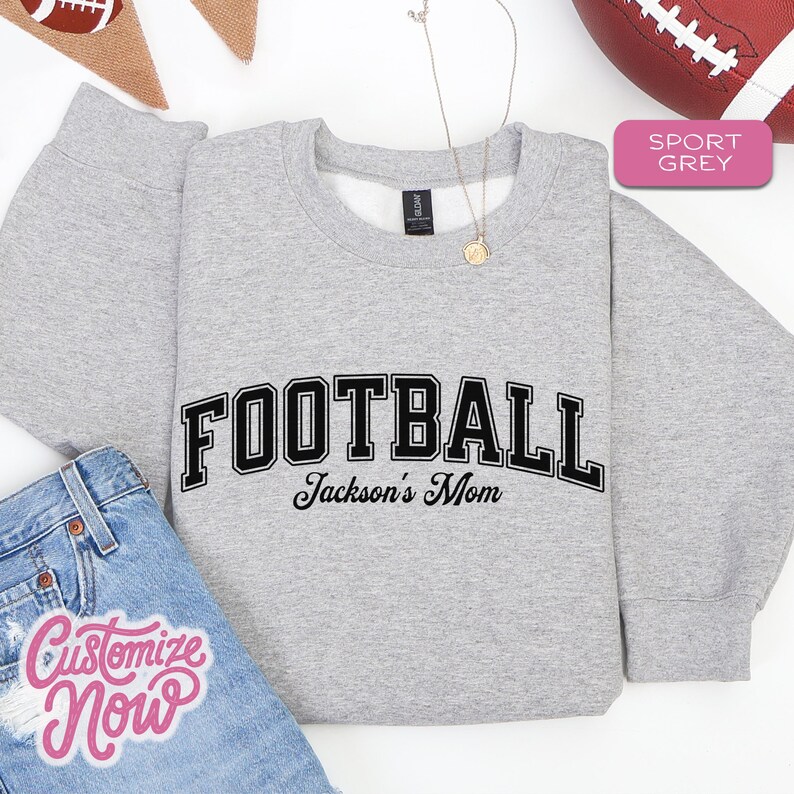 Personalized School Sweatshirt, Collegiate Block Font, Custom Teacher ...
