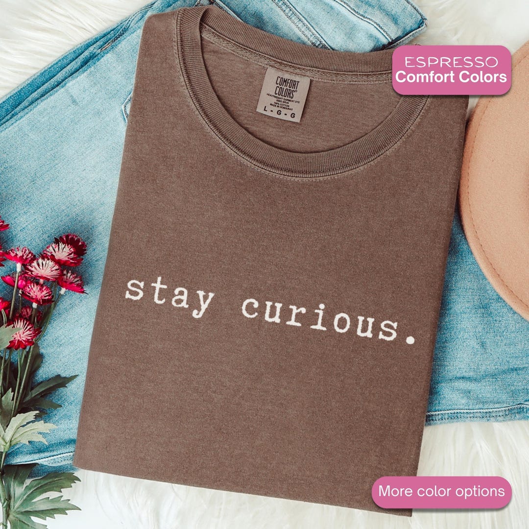 Stay Curious Science Teacher Shirt - Comfort Colors Minimalist Tee - Etsy