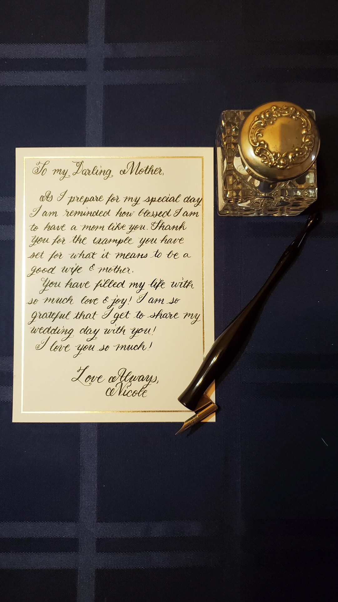 Hand Written Calligraphy Custom Letters - Etsy