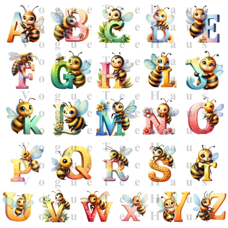 Bee Alphabet PNG | Honeycomb Letters & Numbers, Kids Crafts (digital ...
