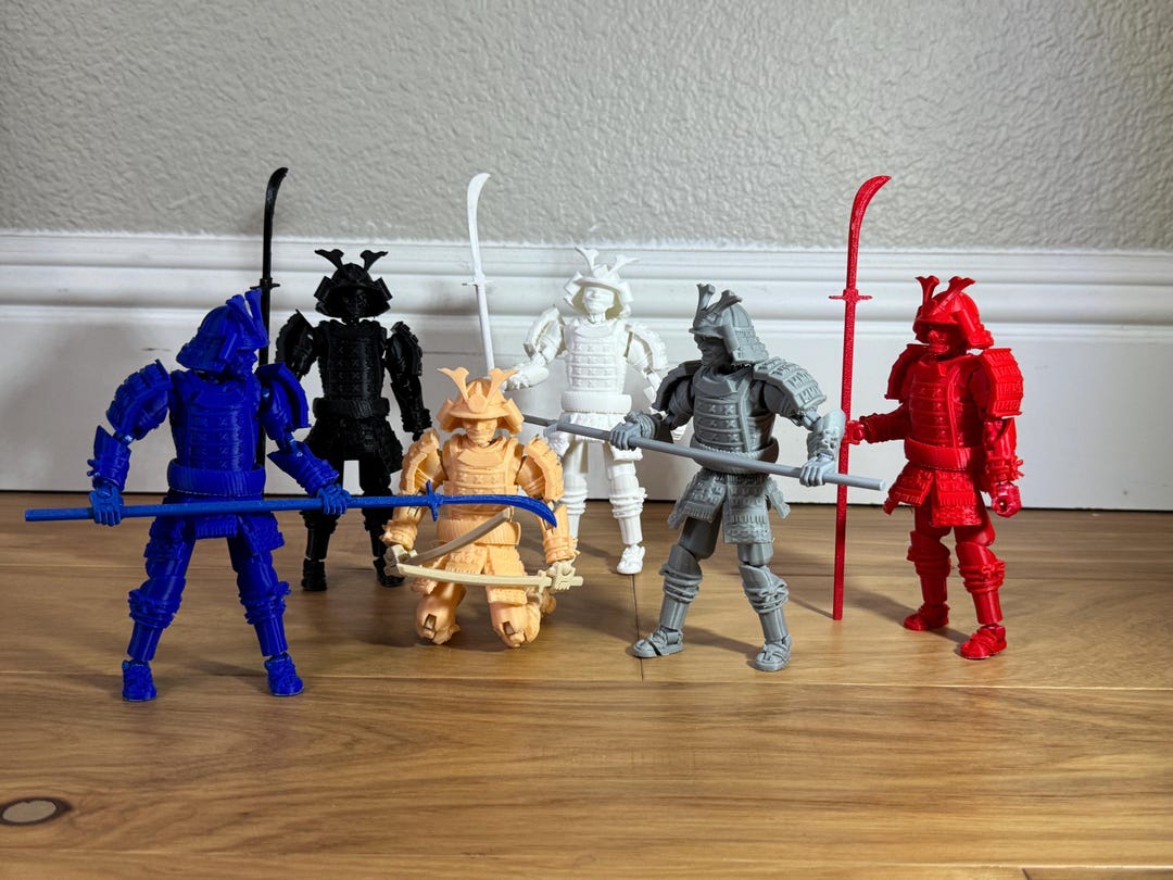 Samurai Action Figure, Fully Articulated and Poseable! Custom Designed ...