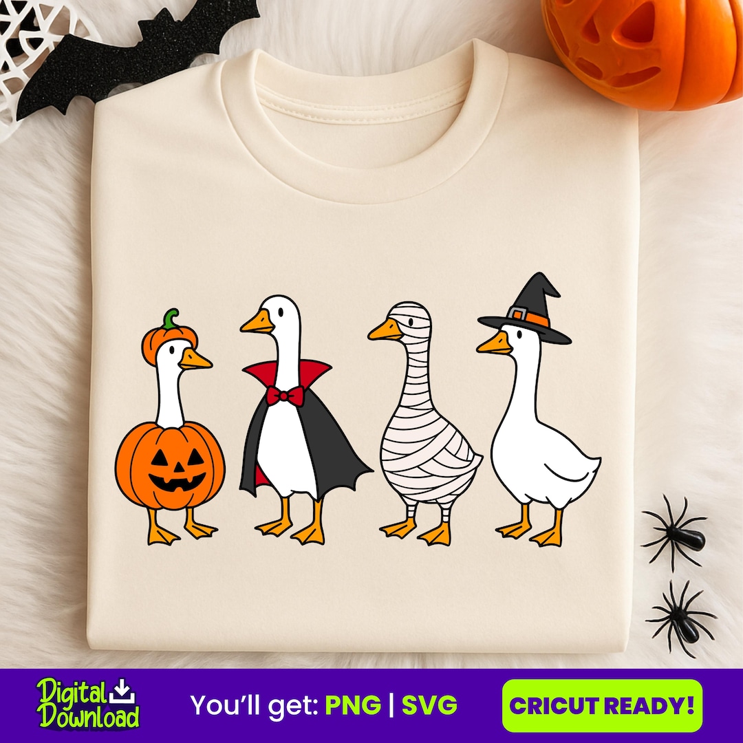 Halloween Goose Svg Png | Witch Goose Svg Png | Vampire Goose Svg Png ...